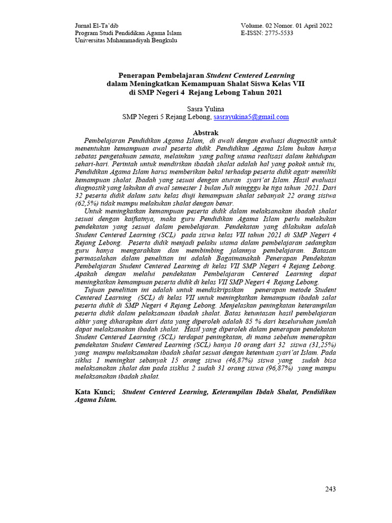 243-255 Sasra Yulina - Pendekatan CTL | PDF