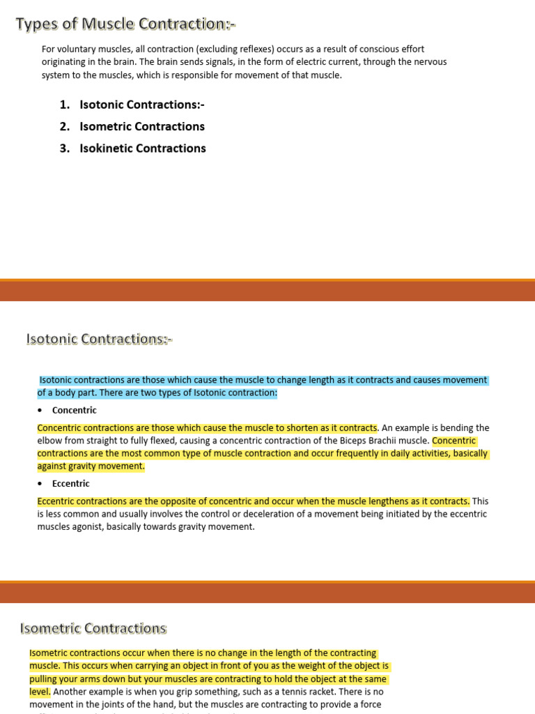 LECTURE 7 Types of Muscle Contraction | PDF