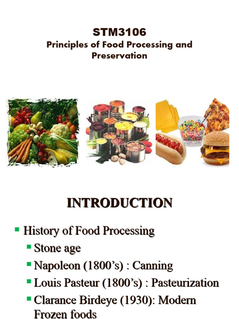 Chapter 1 Introduction YH | PDF | Food Preservation | Food Processing