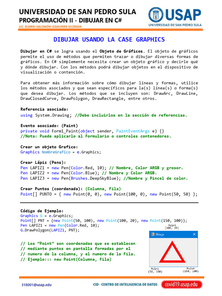Metodos para Dibujar Graficos (Draw) | PDF | C Sharp (lenguaje de programación) | Informática