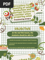 Lesson 5 Store Salads and Dressings | PDF | Salad | Leaf Vegetable