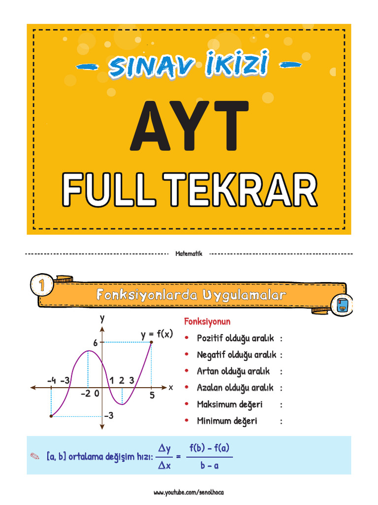 Şenol Hoca AYT Matematik Özet | PDF