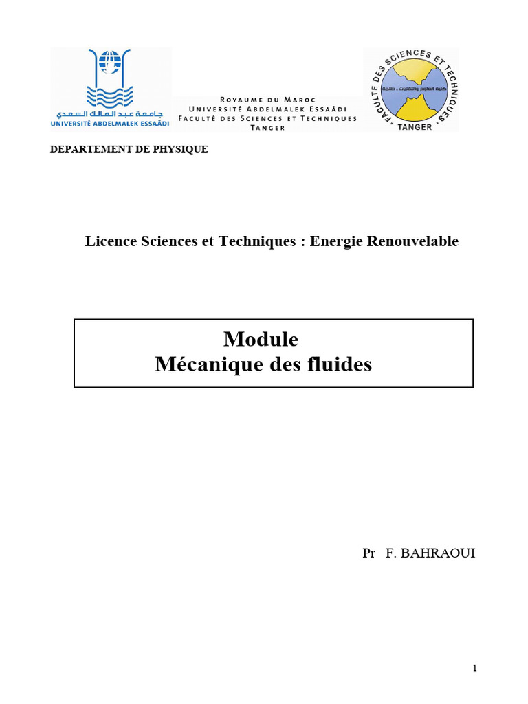 Mécanique Des Fluides | PDF | Dynamique des fluides | Fluide