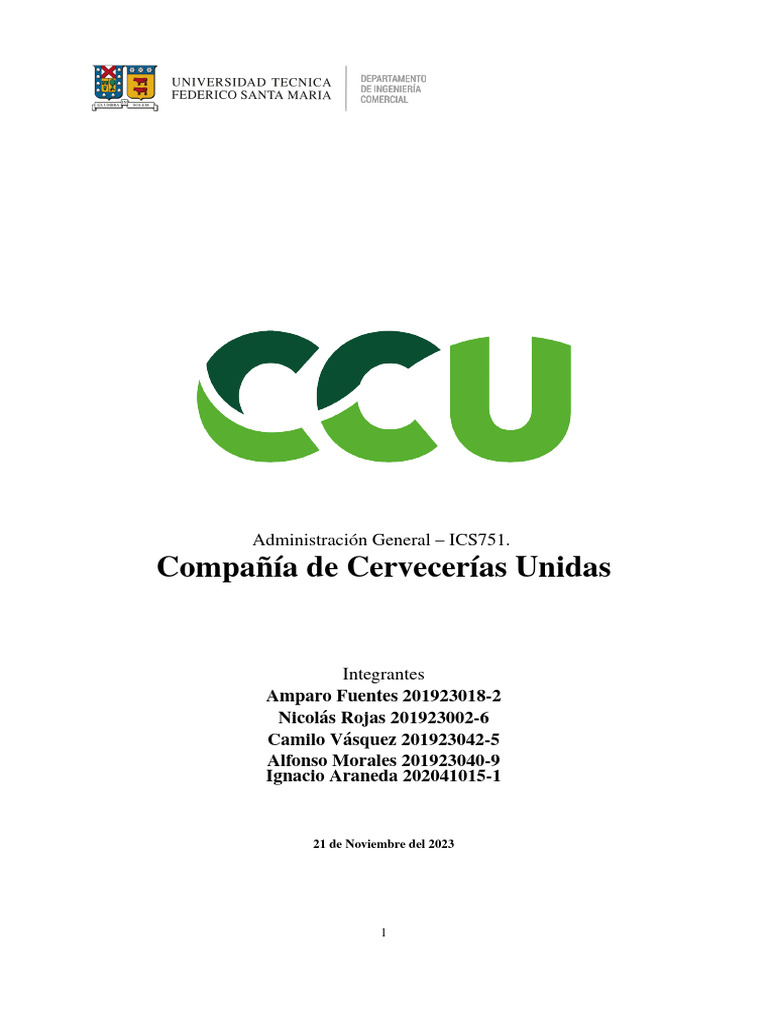 Análisis de CCU: Misión y Estrategias | PDF | Business | Marketing
