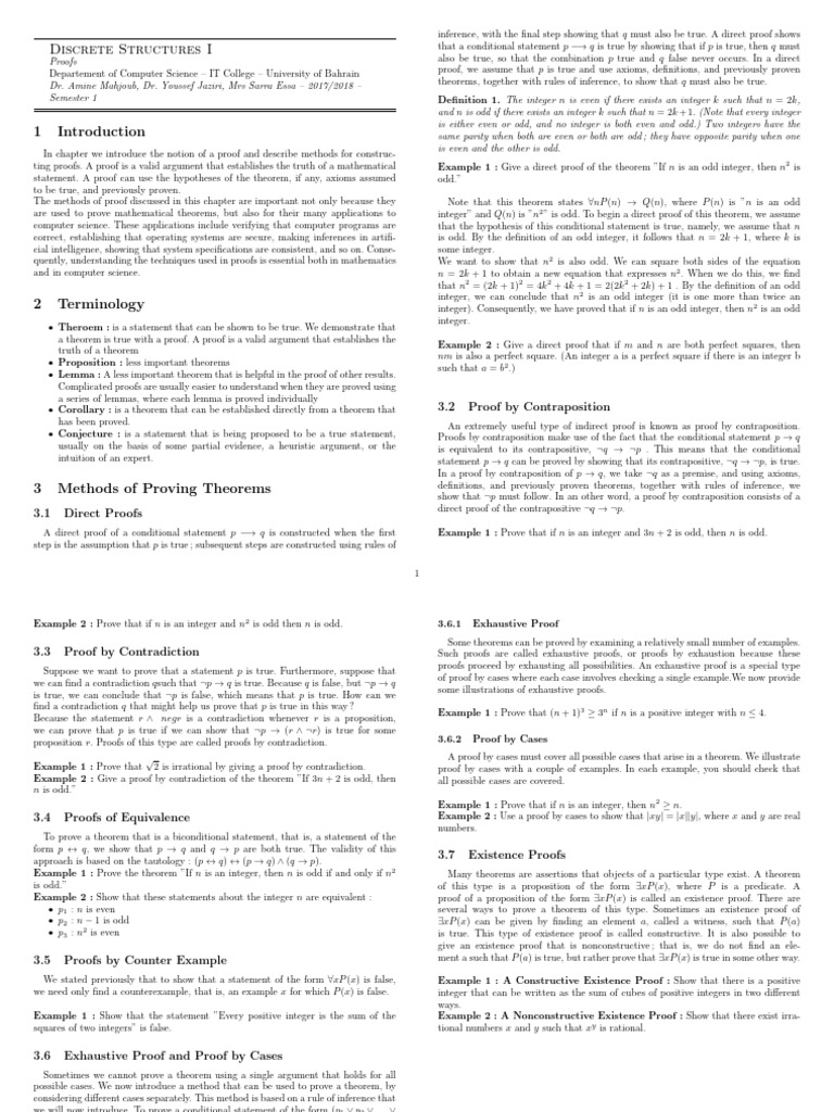Chapter 4 - Proofs | PDF | Mathematical Proof | Theorem