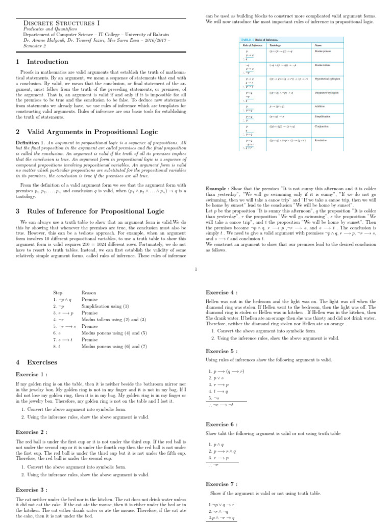 Chapter 3 - RuleInferences | Download Free PDF | Logic | Argument