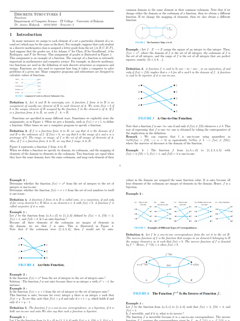 Chapter 6 - Functions | PDF | Function (Mathematics) | Analysis