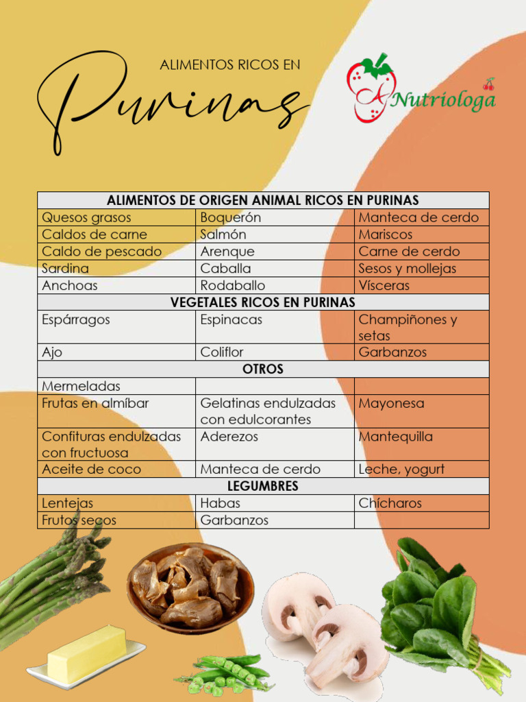 Alimentos Ricos en Purinas | PDF