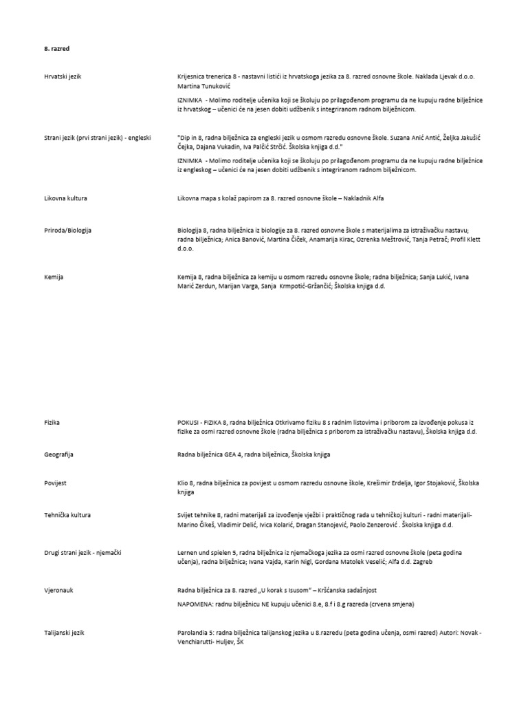 8 Razred1 | PDF