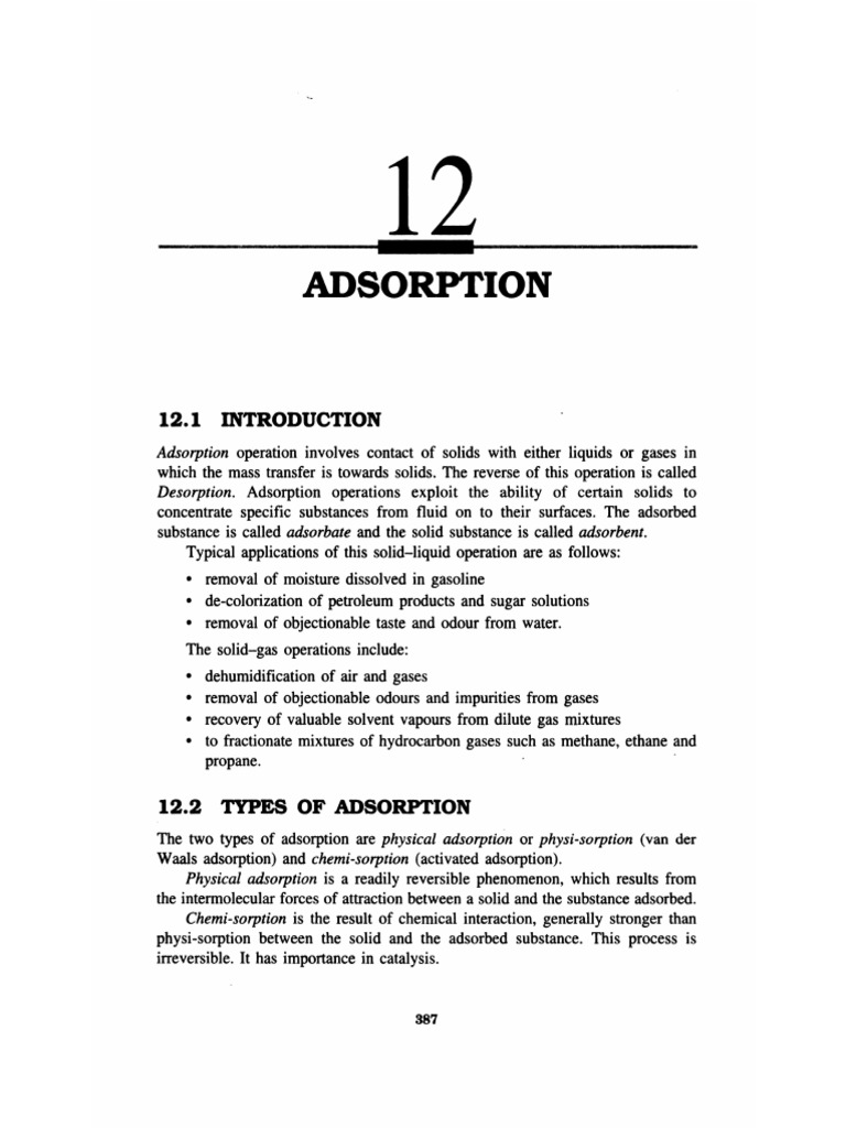 Lecture4 - Adsorption | PDF