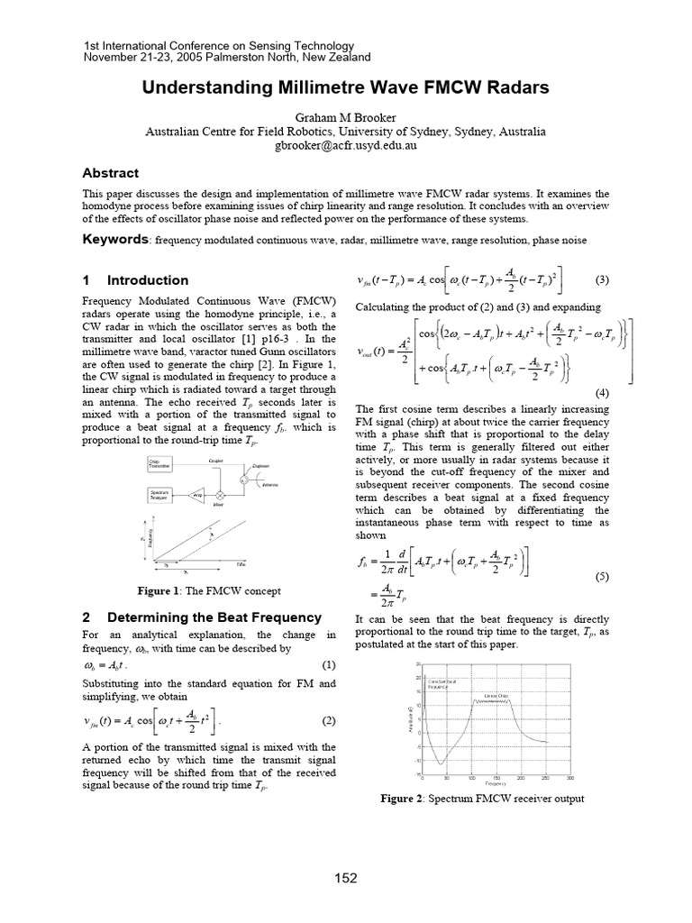 Understanding Mmwave FMCW Radars | PDF | Radar | Antenna (Radio)