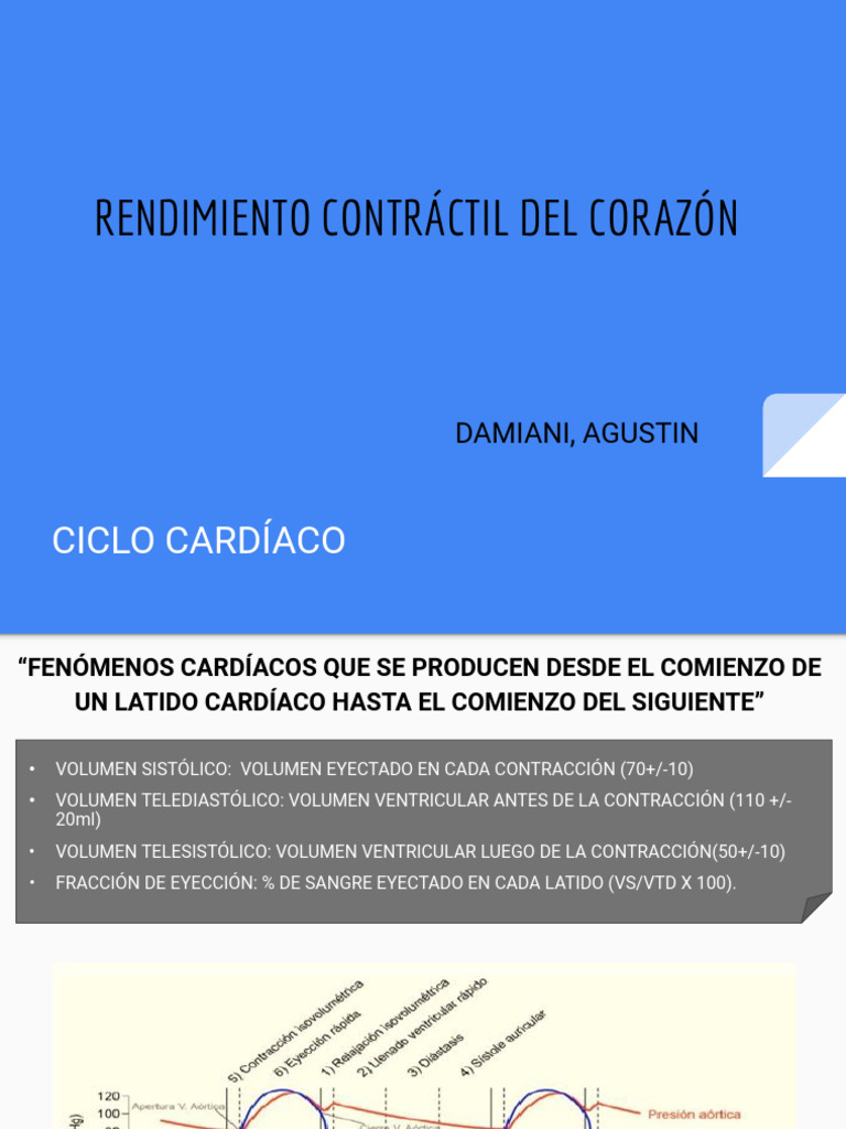 Ciclo Cardiaco-Rendimiento Contractil Del Corazon | PDF | Corazón ...