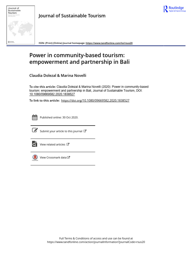 Empowerment in Bali's Community Tourism | PDF | Bali