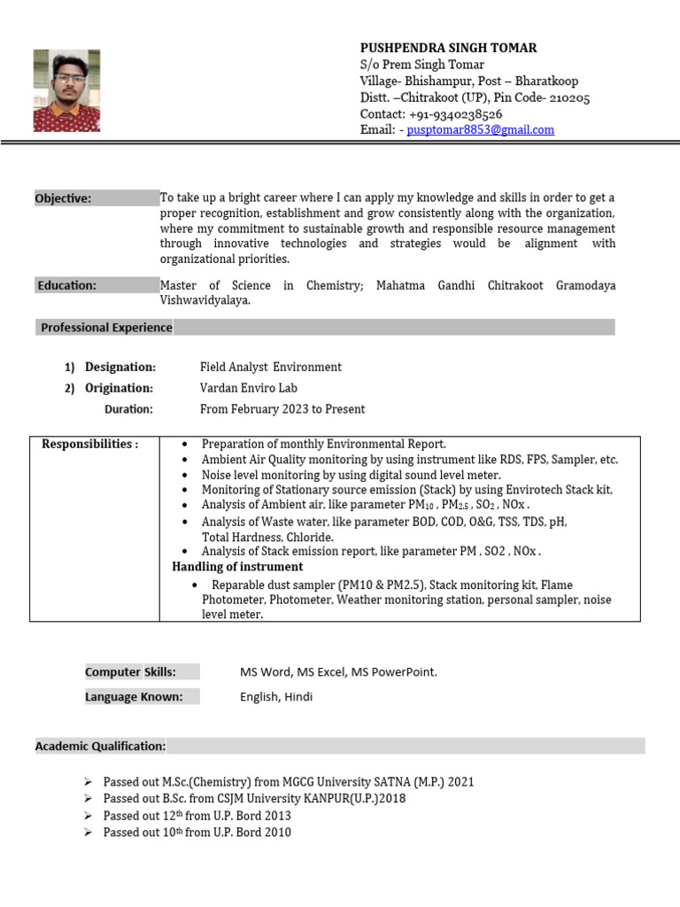 Pushpendra Singh Resume0508.23 | PDF