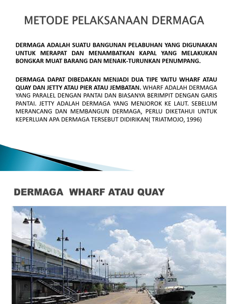Sesi 11. Tipe Dermaga Dan Metode Pelaksanaan | PDF
