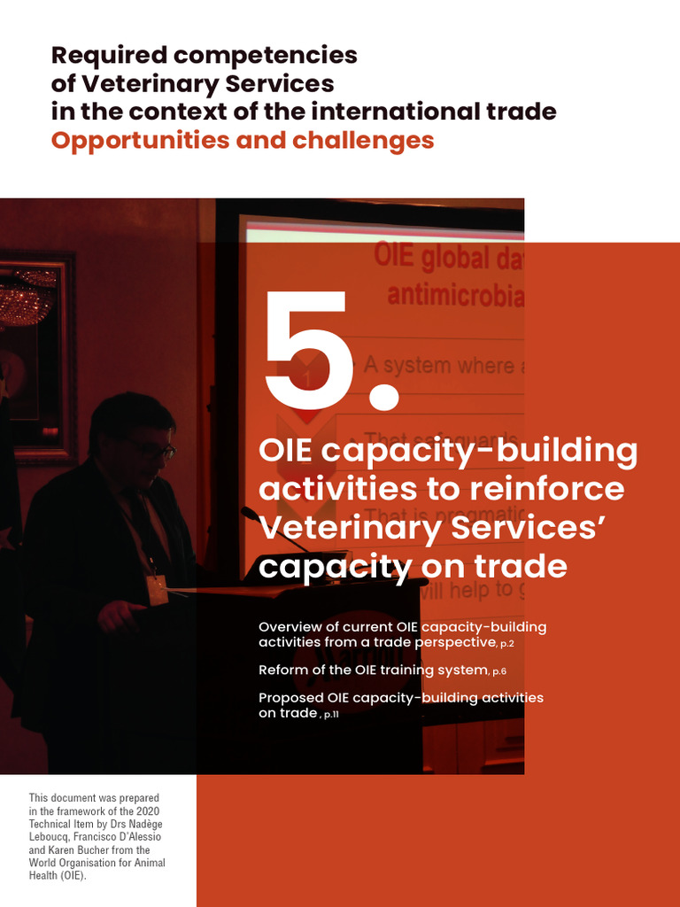 OIE Veterinary Services Trade Capacity Building | PDF | Capacity ...