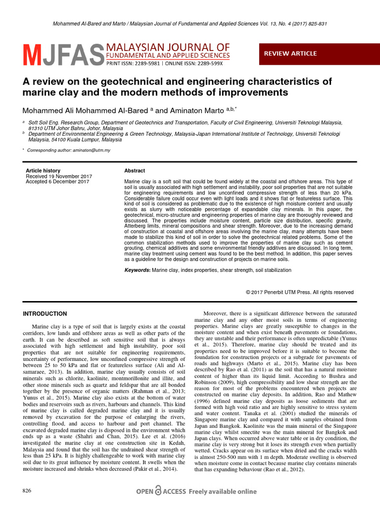 A Review On The Geotechnical and Engineering Characteristics 1ini0ym8mq ...