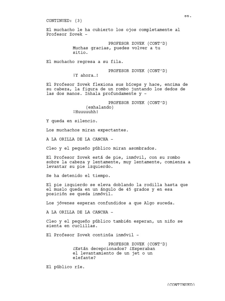 Proeza mental y física del Profesor Zovek | PDF