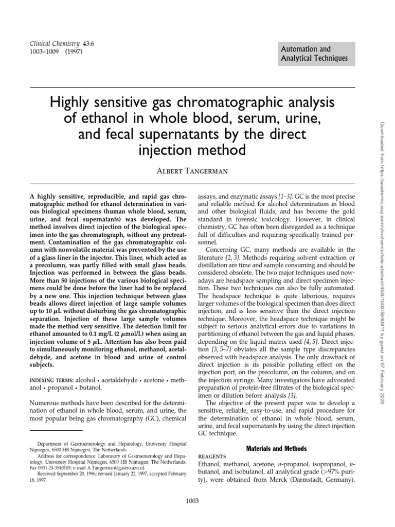 Highly Sensitive Gas Chromatographic Analysis | PDF | Gas Chromatography | Chromatography