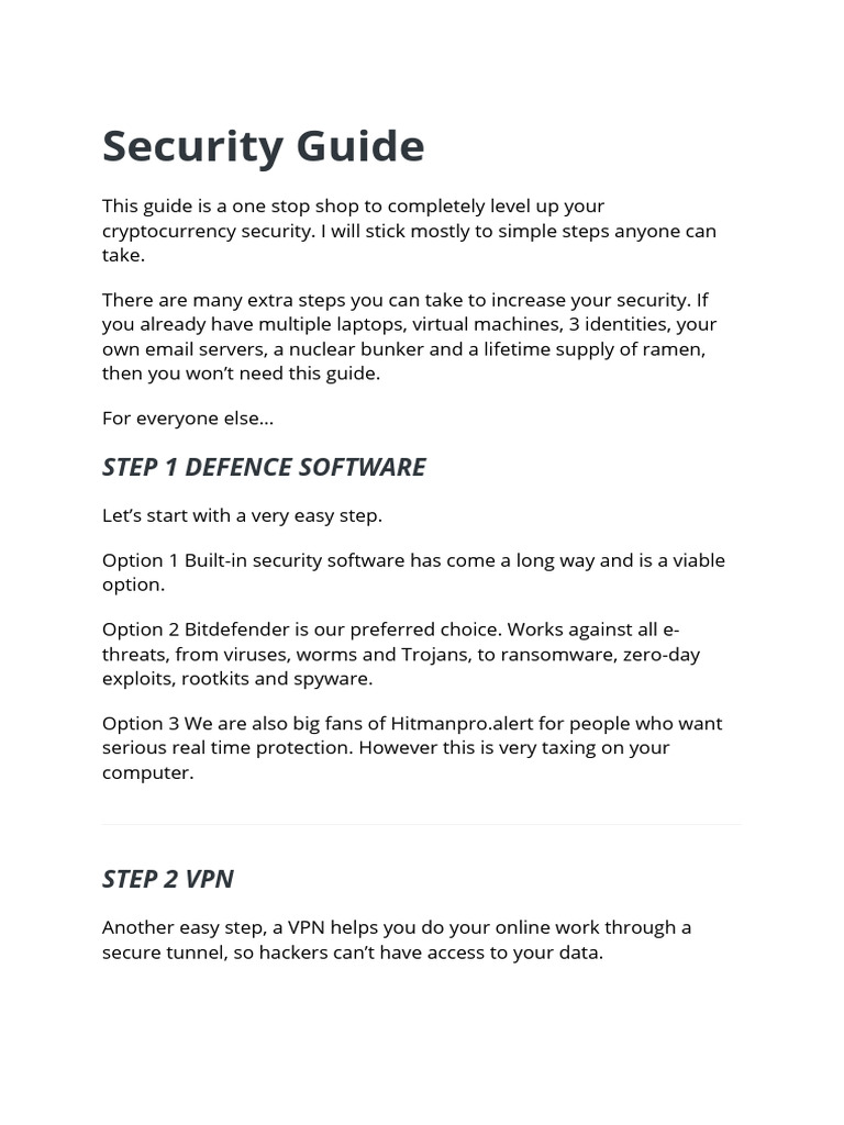 Security Guide | PDF | Security | Computer Security