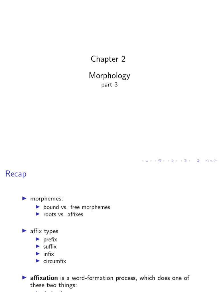 LING 101 Slides Morphology Part 3 | PDF | Noun | Human Communication