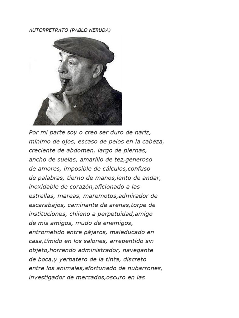Autorretrato (Pablo Neruda) | PDF