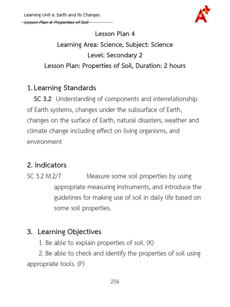 Soil Properties Lesson Plan for Teens | PDF | Soil | Learning