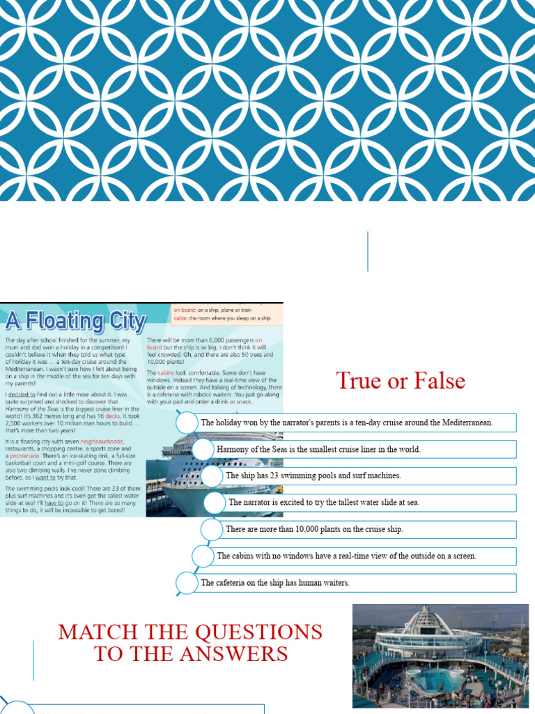 Reading Unit 12 | PDF | Cruise Ship | Ships