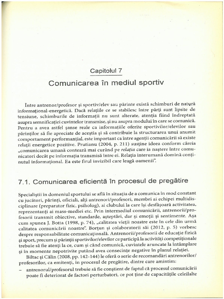 Comunicarea in Sport | PDF