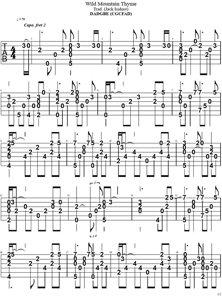 CGCFAD - Wild Mountain Thyme | PDF | Chordophones