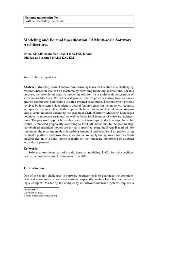 Modeling Multiscale Software Architectures | PDF | Unified Modeling ... Modeling Multiscale Software Architectures | PDF | Unified Modeling ...