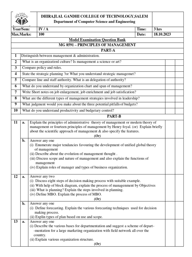 POM Model Quest Paper | PDF | Cognition | Science