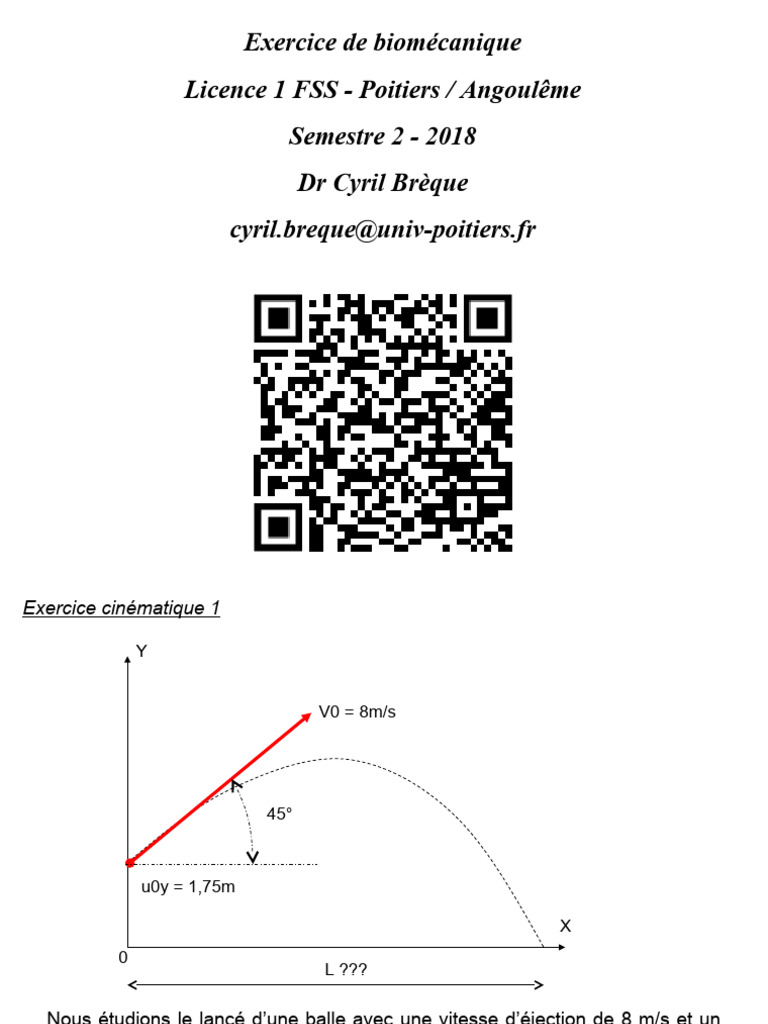 TD L1 Biomeca 2022 Cinematique Solution | PDF | Physique | Machine TD L1 Biomeca 2022 Cinematique Solution | PDF | Physique | Machine