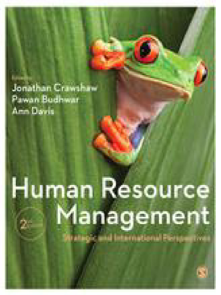 Human Resource Management by Davis Ann Budhwar Pawan Crawshaw Jonathan ...