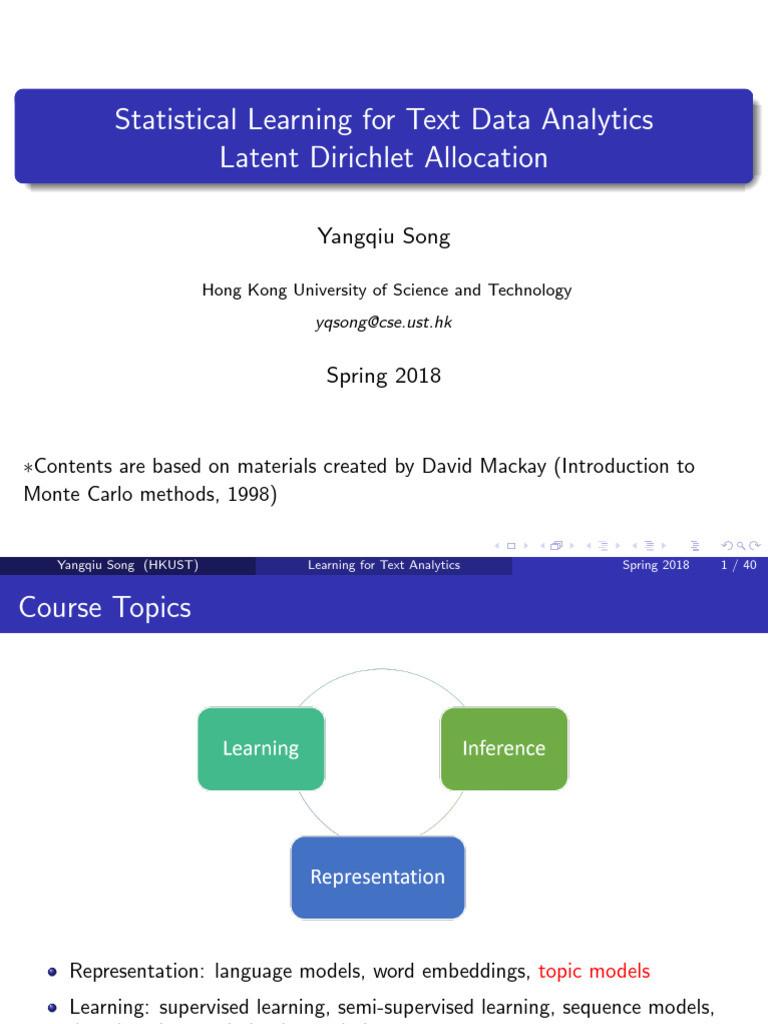 Advanced Text Analytics Course | PDF | Algorithms | Statistical Theory