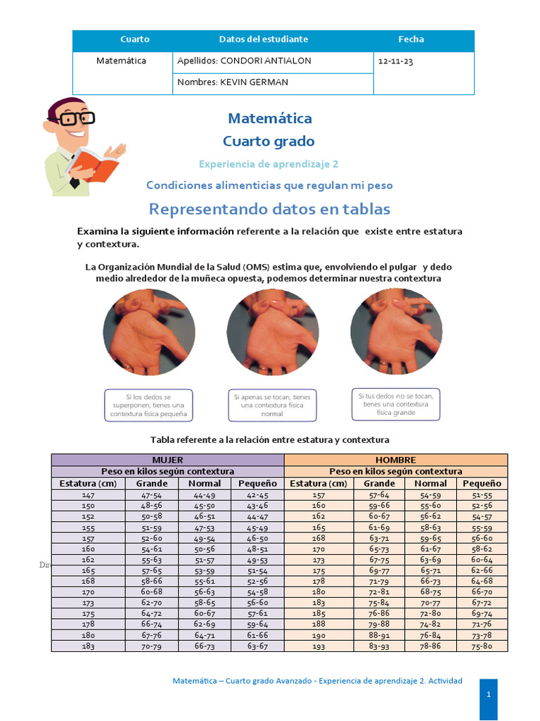 Representando Datos en Tablas | PDF