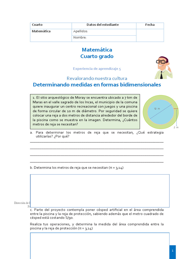 MAT4 EA5 Act 3 Determinando Medidas en Formas Bidimensionales | PDF ...