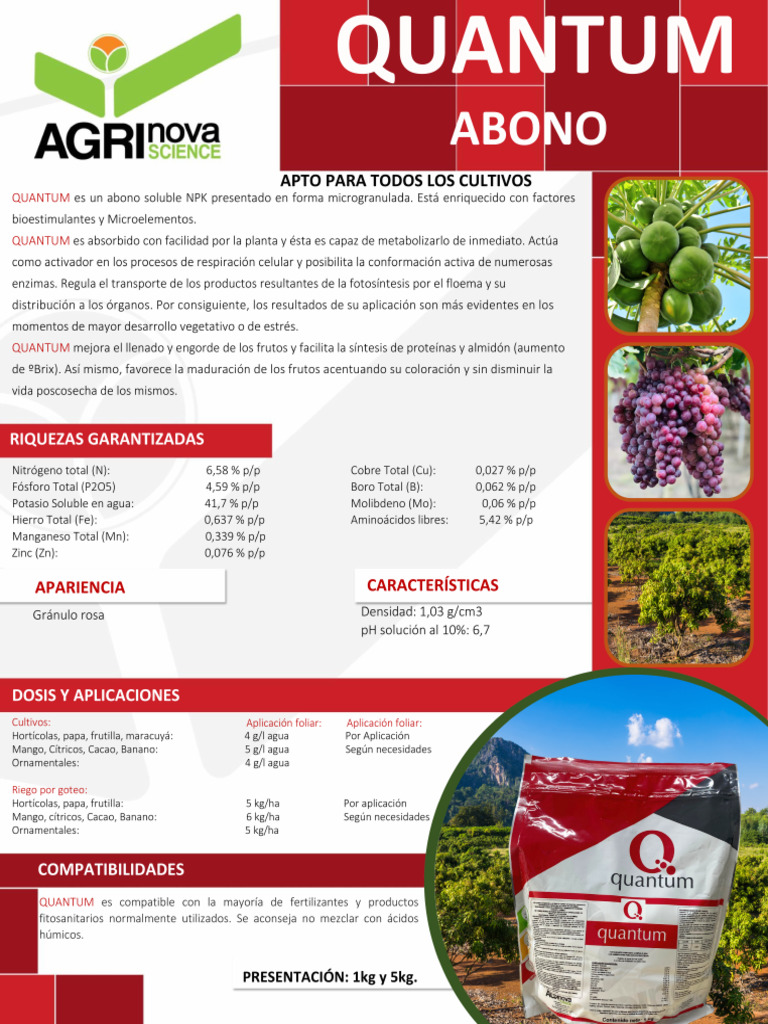 Ficha Tecnica Agrinova Actual | PDF