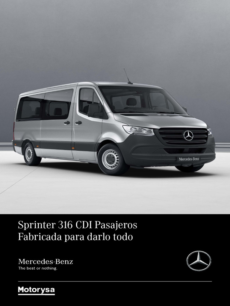 Ficha Tecnica Sprinter 316 Cdi Pasajeros | PDF | Eje | Sistema de freno ...