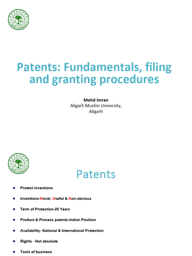 PLE Slides | PDF | Patent | Glossary Of Patent Law Terms