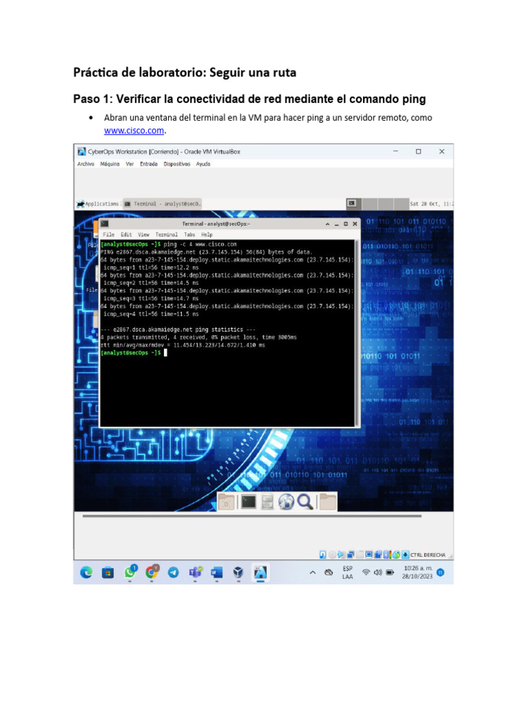 5.1.5 Lab - Tracing A Route | Descargar gratis PDF | Internet | Sitios web