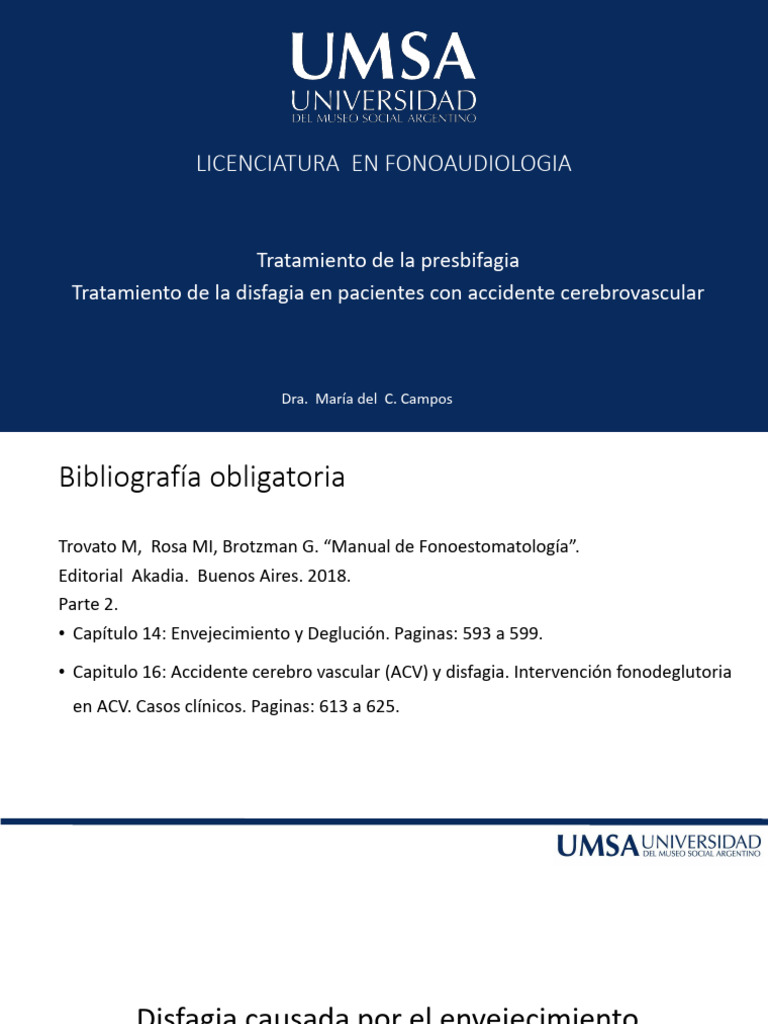 Clase ACV - Presbifagia | PDF | Carrera | Isquemia