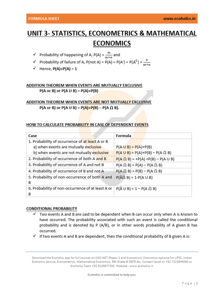 Stats Ecotrix Notes Pdf Errors And Residuals Regression Analysis