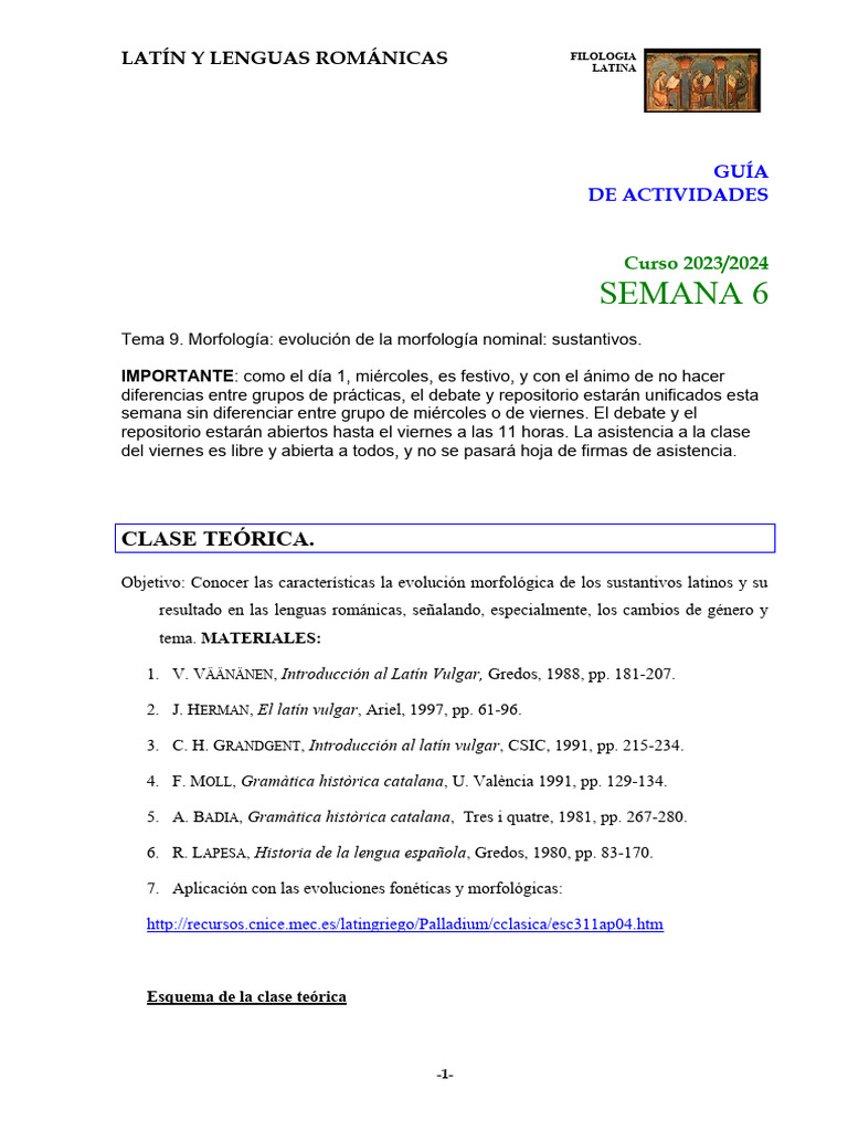 ESP Semana 06 | PDF | latín | Sustantivo