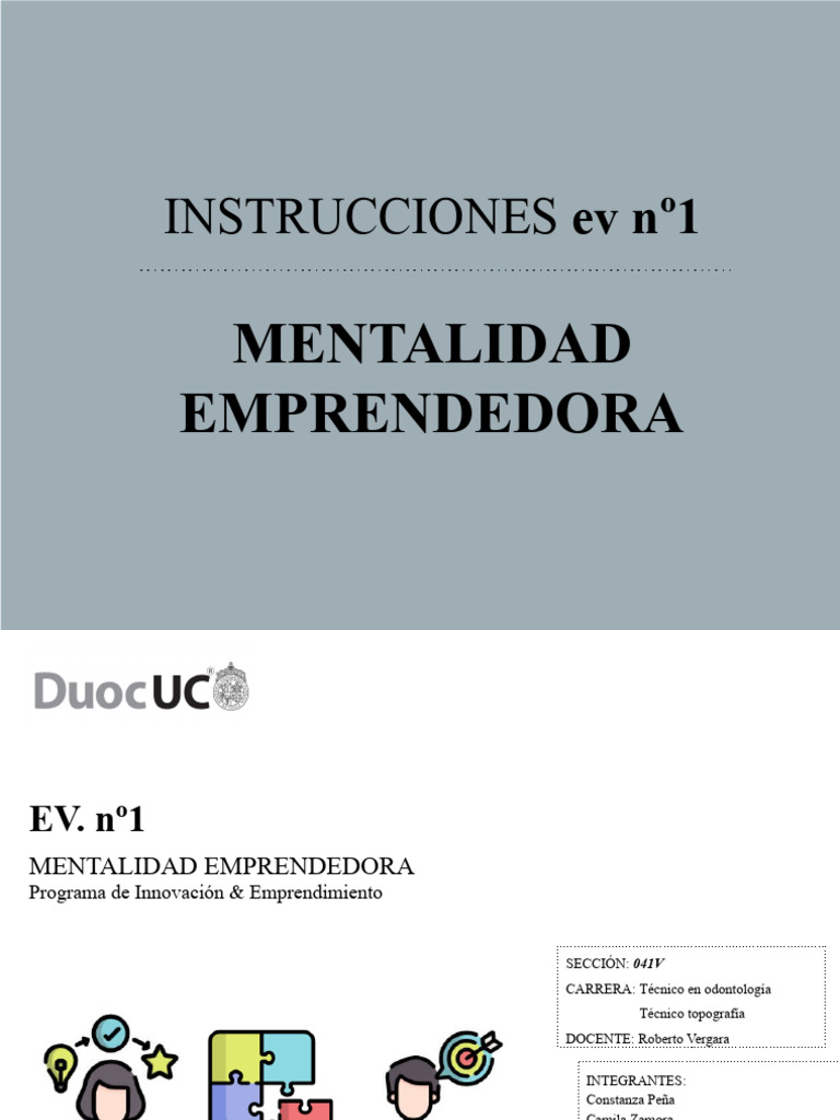 Evaluación de Mentalidad Emprendedora | PDF | Iniciativa empresarial | Evaluación