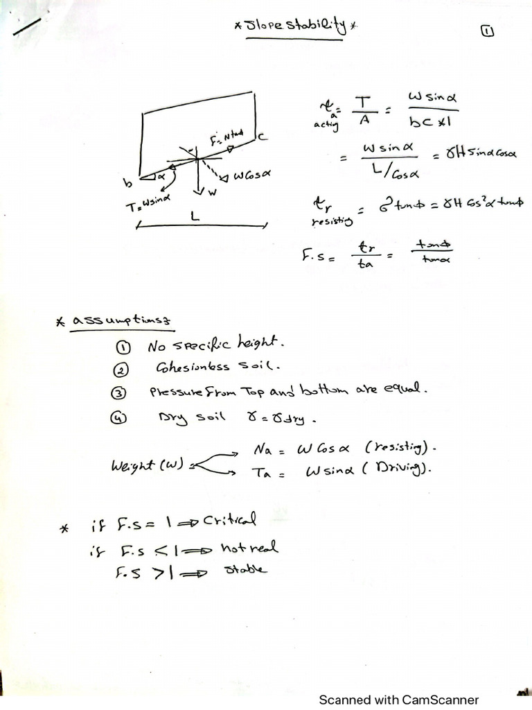 Notes Slope Stability | PDF