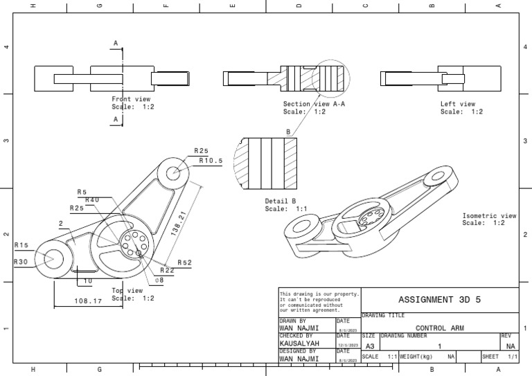 Template EX5 Wan Najmi | PDF | Technical Drawing | Drawing