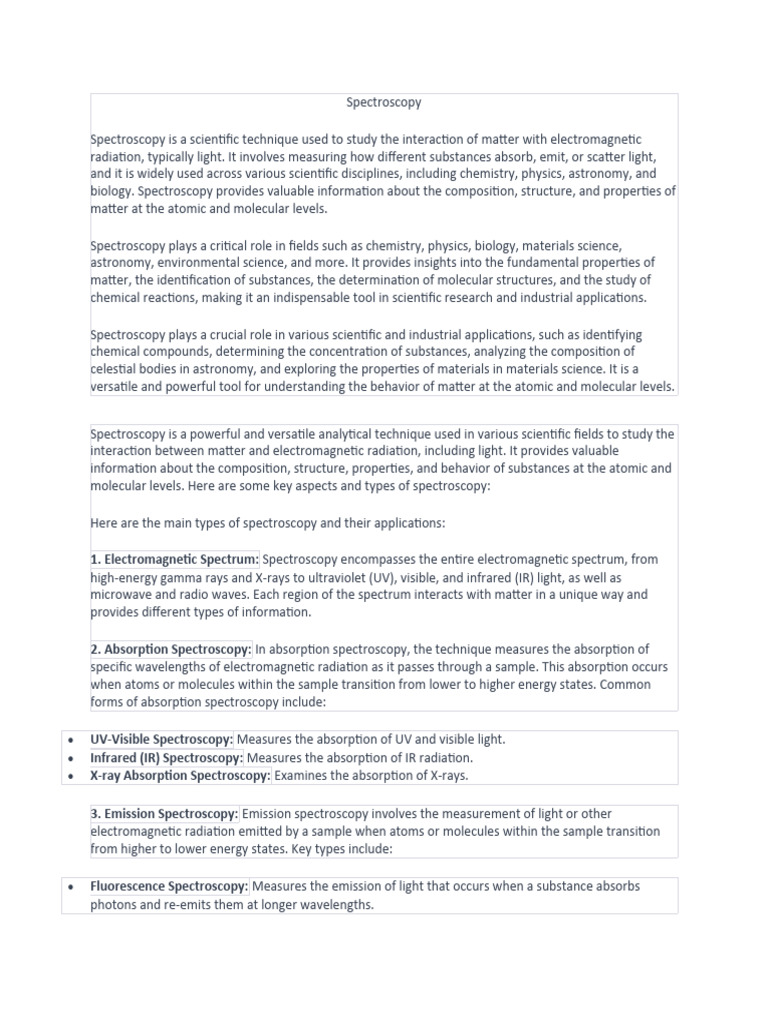 Spectros Download Free Pdf Spectroscopy Absorption Spectroscopy