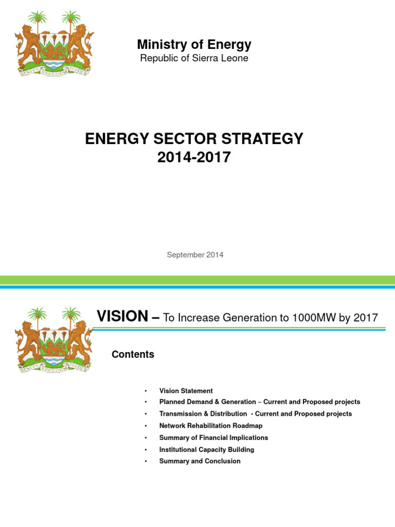 Sierra Leone Energy Strategic Plan - Final | PDF | Electric Power ...