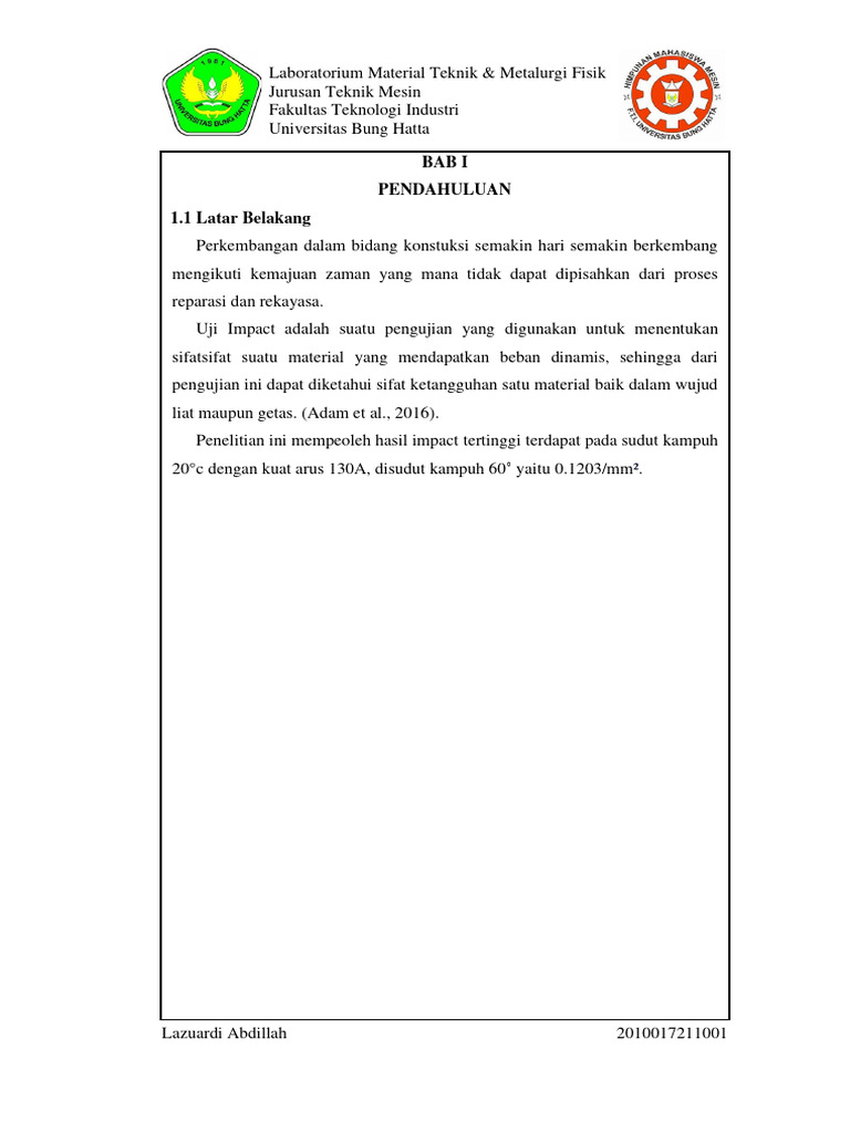 Uji Impak | PDF | Teknologi & Rekayasa